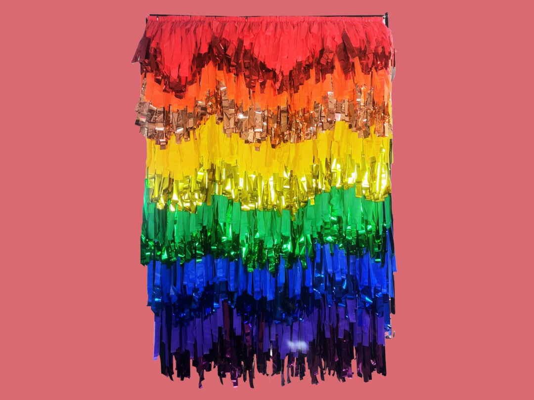 Pride Flag Rainbow Backdrop June Pride Month Fringe Backdrop - Etsy
