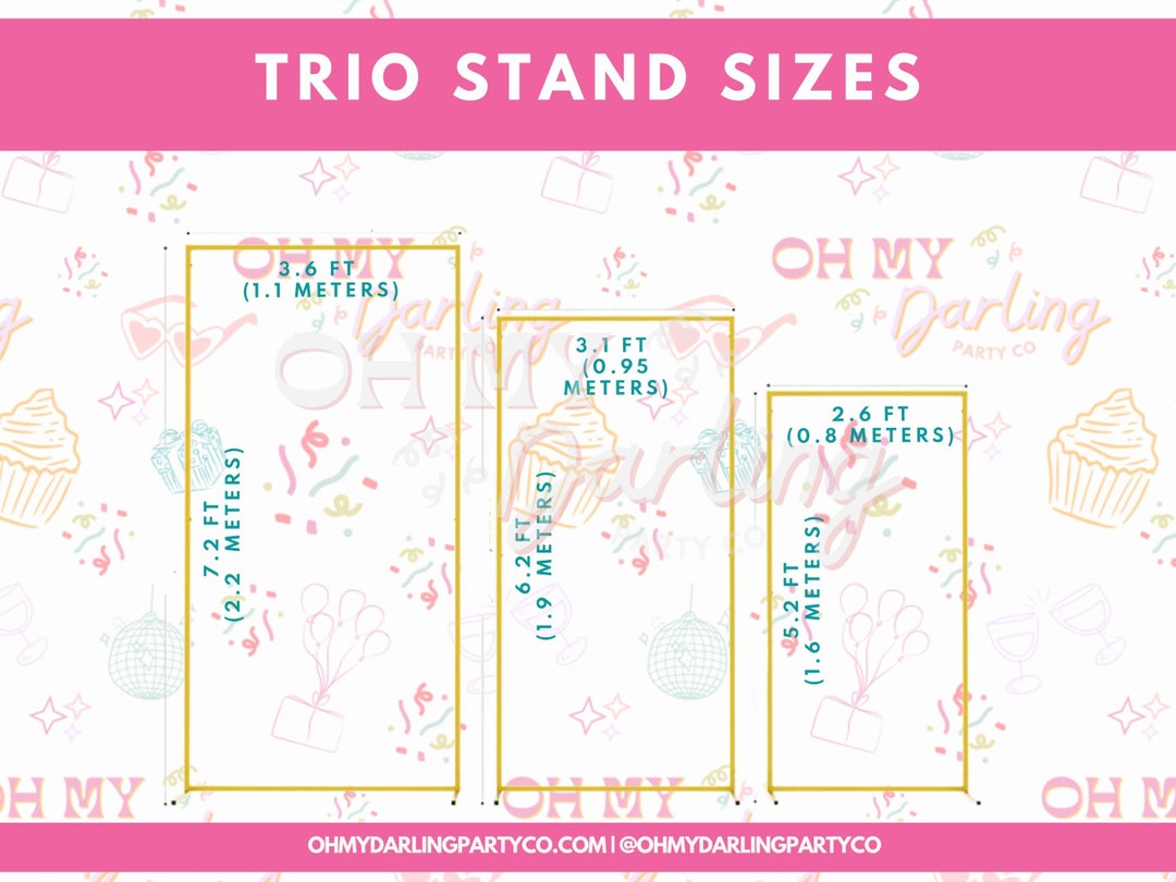 Trio Stand Backdrop for Birthday Parties Tassels Streamers Party Decor ...