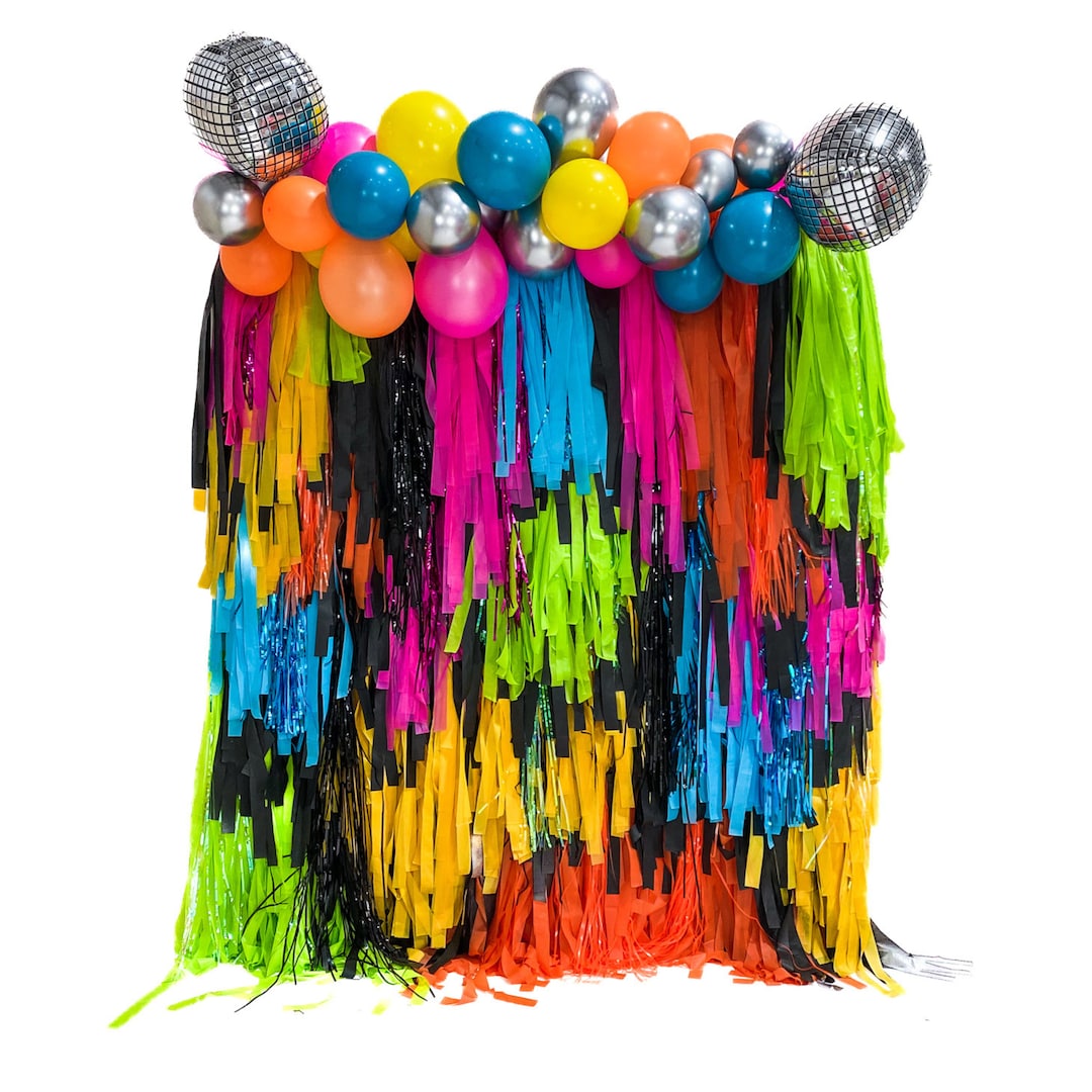 Neon Night Backdrop Glow Neon Party Decorations Birthday Decor Glow in ...