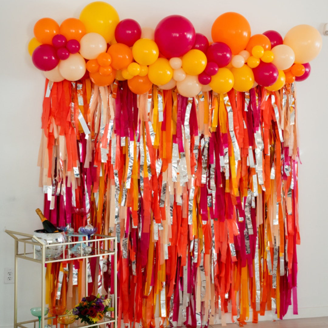 Tequila Sunrise Bachelorette Party Bohemian Summer Backdrop Orange ...