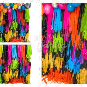 Neon Night Backdrop, Glow Neon Party Decorations, Birthday Decor Glow ...