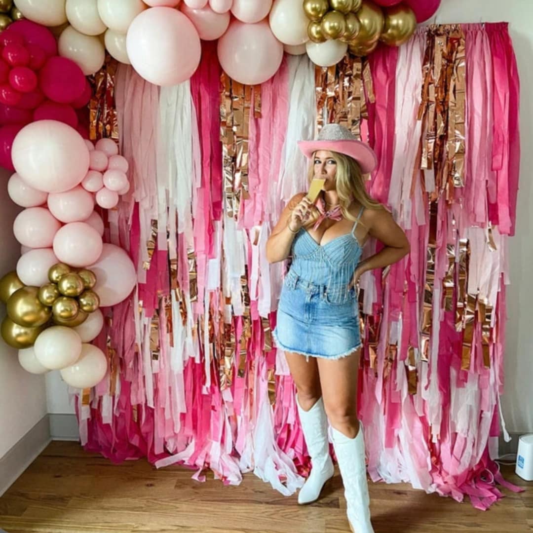 Lets Get Rowdy Fringe Backdrop Nashville Bachelorette Decor for Party ...