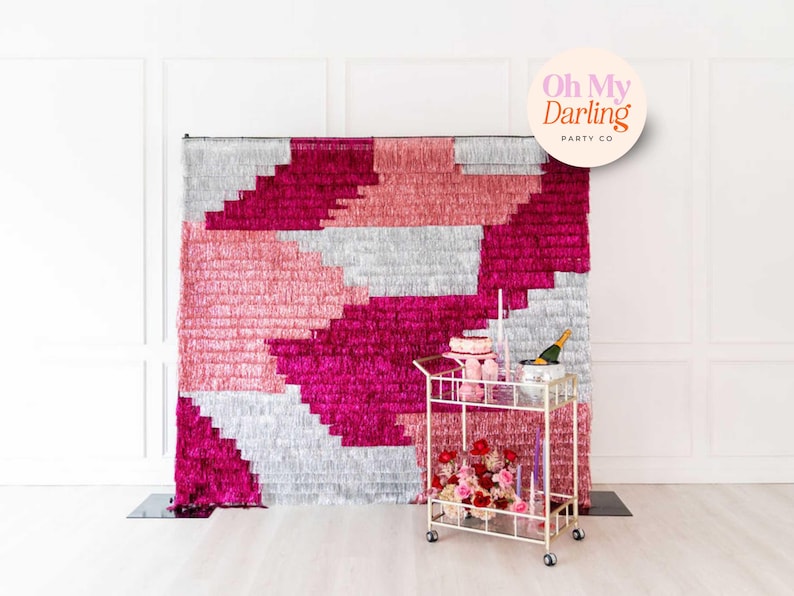 Metallic Fringe Fabric Backdrop: Elegant Party & Wedding Decor ...