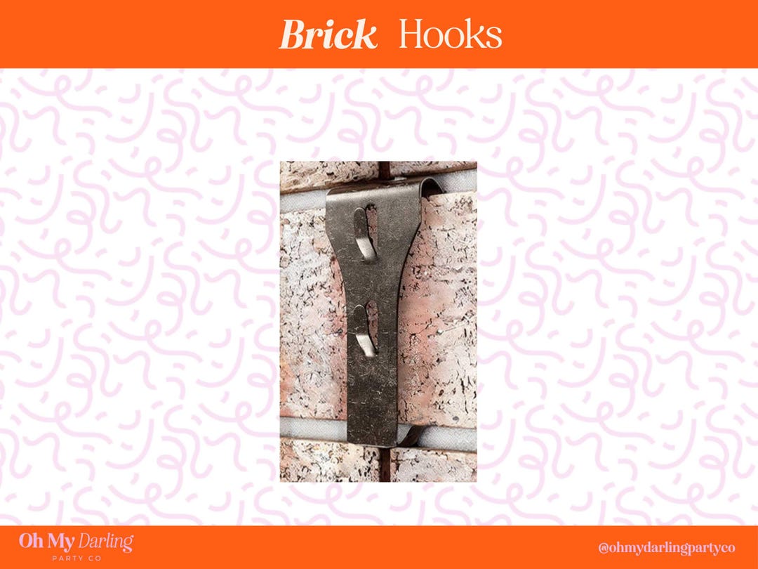 Brick Hooks – Tools for Installing Backdrops on Brick Walls, Party ...