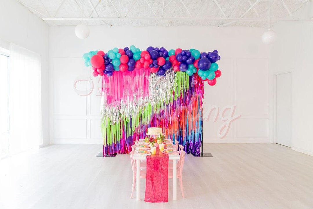 Retro 90s Rainbow Dreams Backdrop 90's Rainbow Birthday, Rainbow ...