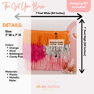 The Got Your Bash Fringe Backdrop 2fringe Backdrop Streamer Wall Bachelorette Decorfringe ...