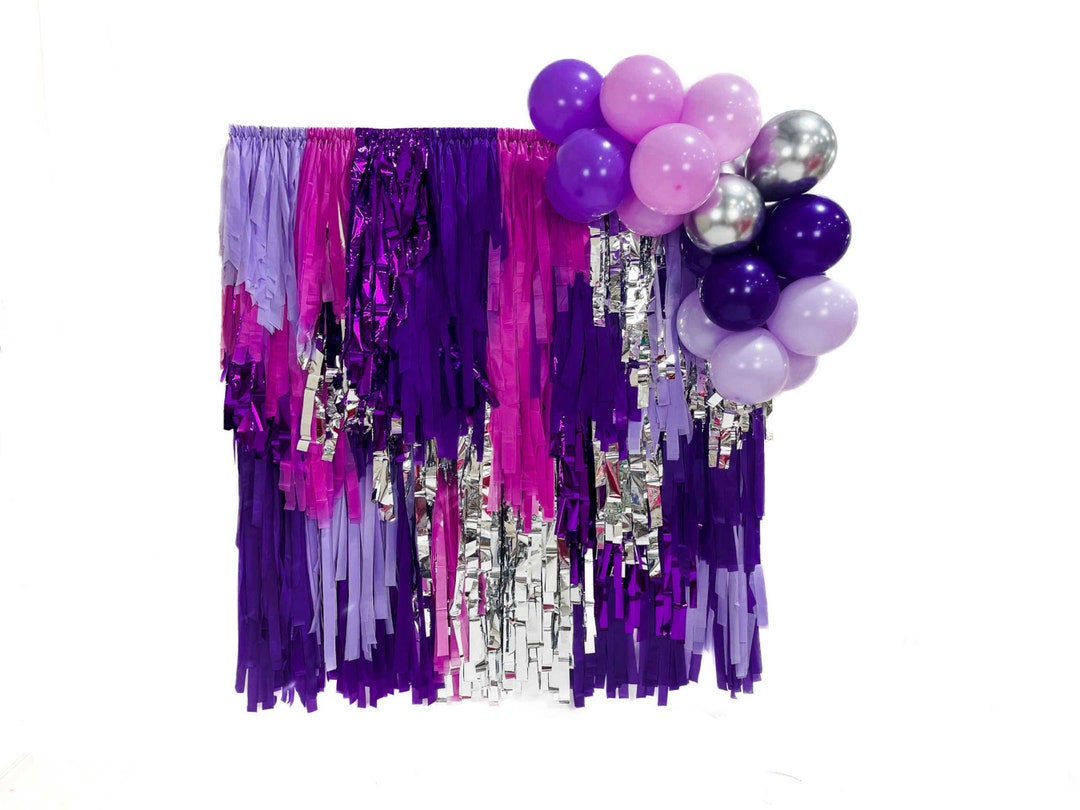 Purple Reign Fringe Backdrop Bachelorette Party Supplies - Etsy