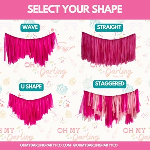 Pink and Purple Overhead Ceiling Fringe With Strands, Aerial Birthday ...