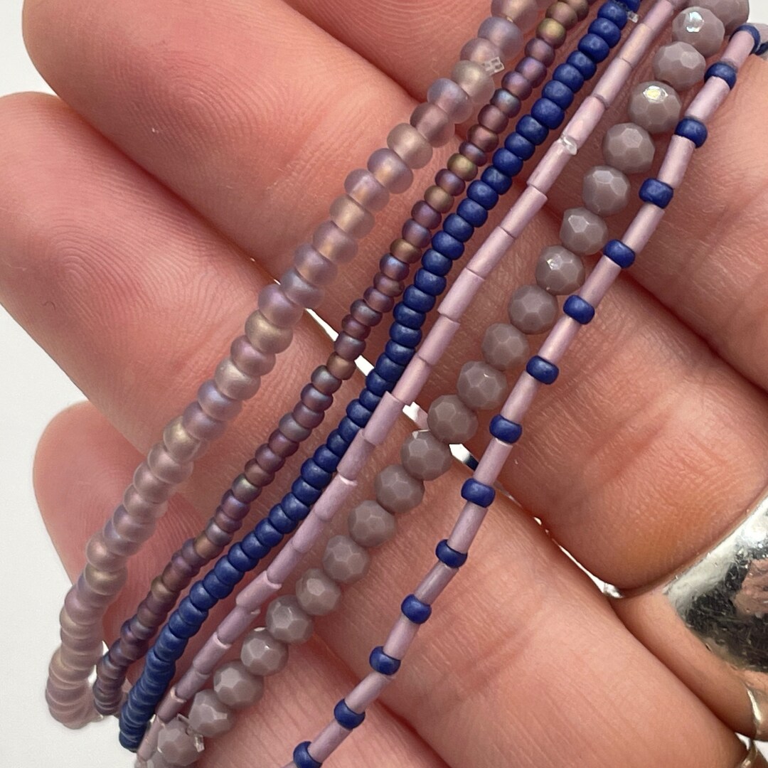 Beaded Bracelets Stack Twilight Hues Set Wrist Reminders Custom ...