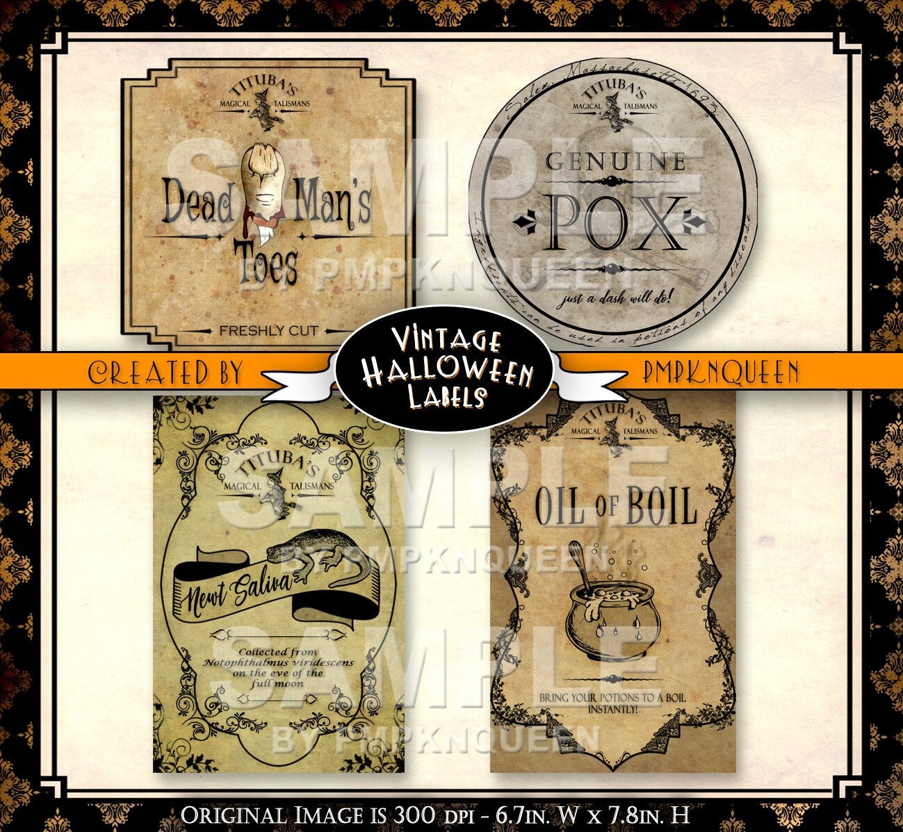 Hocus Pocus Halloween Label Set - Etsy