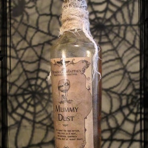 Mummy Dust Pre-Made Witches Apothecary Bottle | Etsy