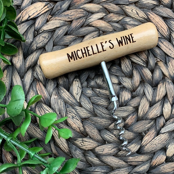 Wooden Corkscrew - Etsy