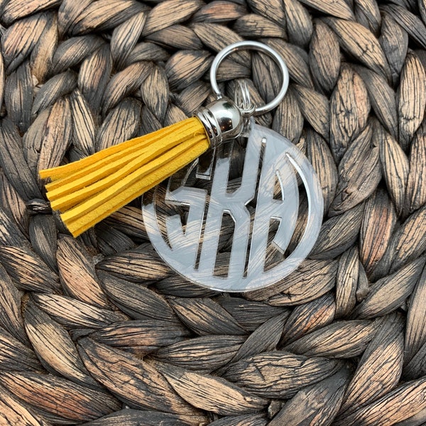 Monogram Keychain - Etsy