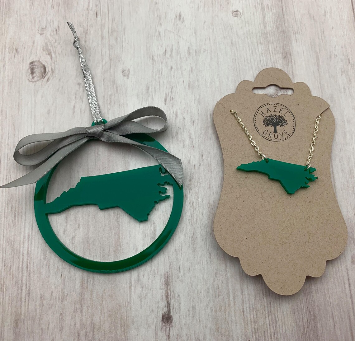 Gift Set: State Ornament and Necklace - Etsy