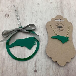 Gift Set: State Ornament and Necklace - Etsy