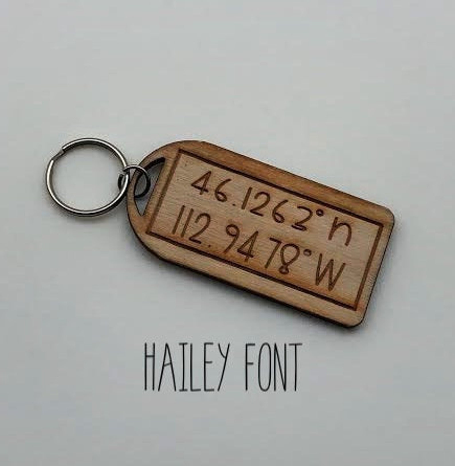 Custom Coordinates Keychain Custom Keychain Latitude - Etsy