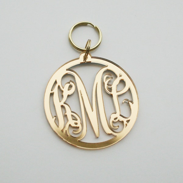 Monogram Keychain - Etsy