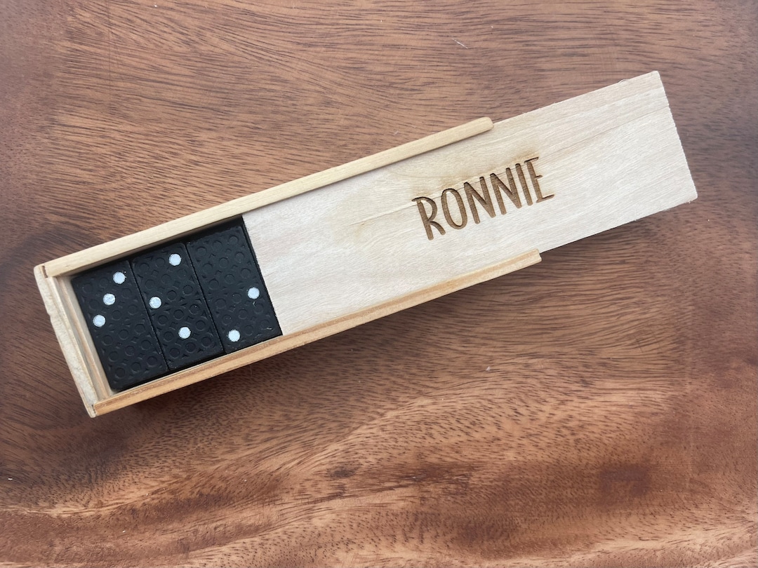 Personalized Domino 28pc Set in Wooden Box - Engraved Domino Set - Etsy
