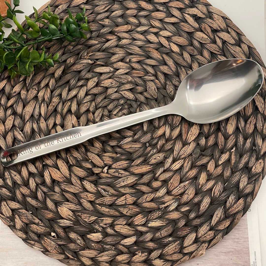 Engraved Stainless Steel Serving Spoon - Personalized Spoon - Cooking ...