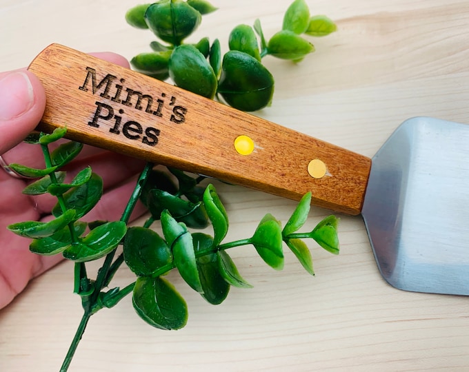 Hand Stamped Wedding Pie Server and Dessert Forks Let's Eat Pie ...
