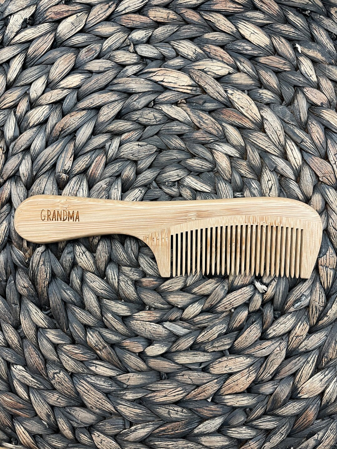 Comb With Handle - Bamboo Comb - Wood Comb - Engraved Comb ...