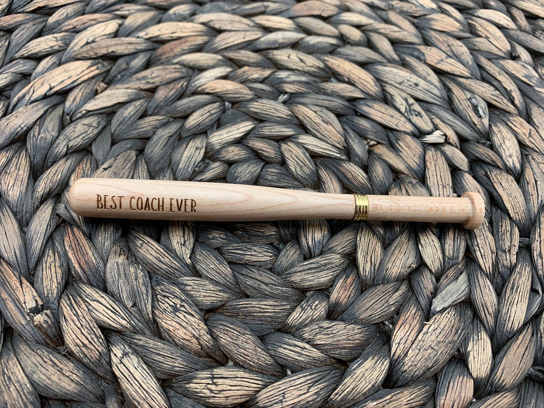 Personalized Wood Baseball Bat Pen Engraved Sports Pen Coach Gift ...