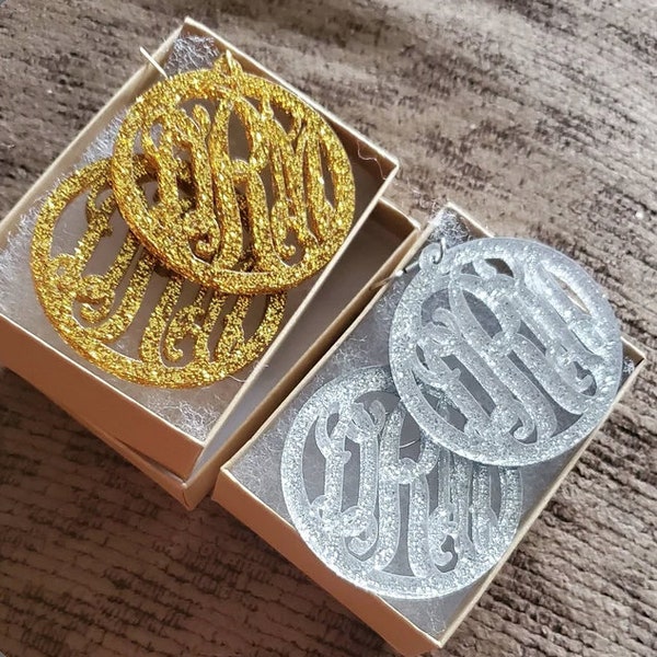 Monogram Earrings - Etsy