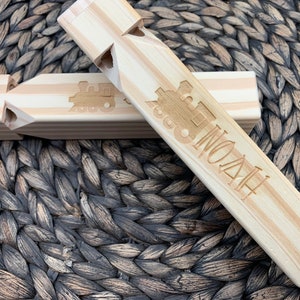Personalized Train Whistle - Engraved Train Whistle - Kids Wooden Toy ...