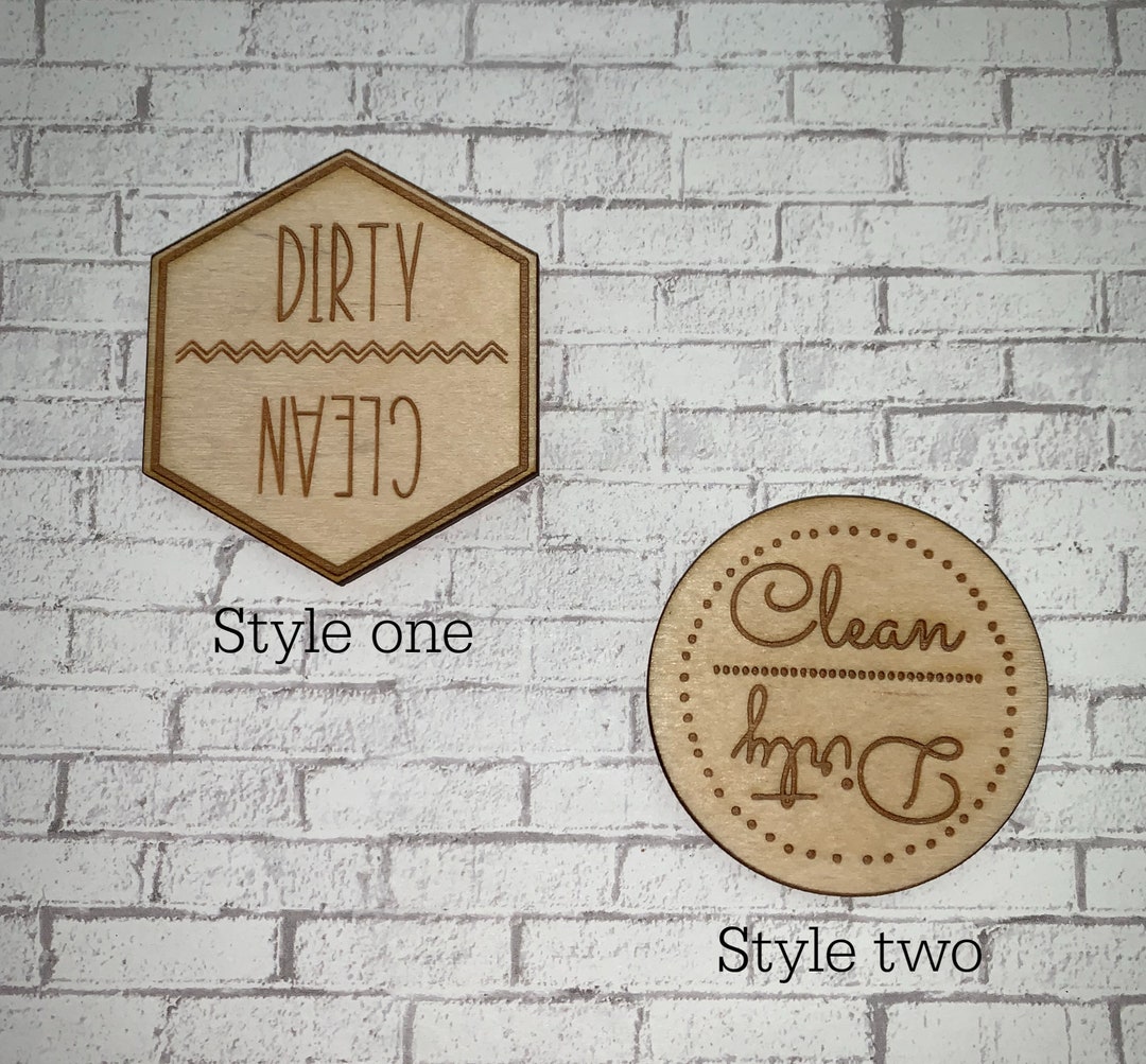 Clean or Dirty Dishwasher Magnet, Dishwasher Magnet, Empty the ...