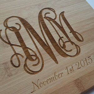 Classic Monogram Cutting Board: Small, Medium, Large, Bamboo and ...