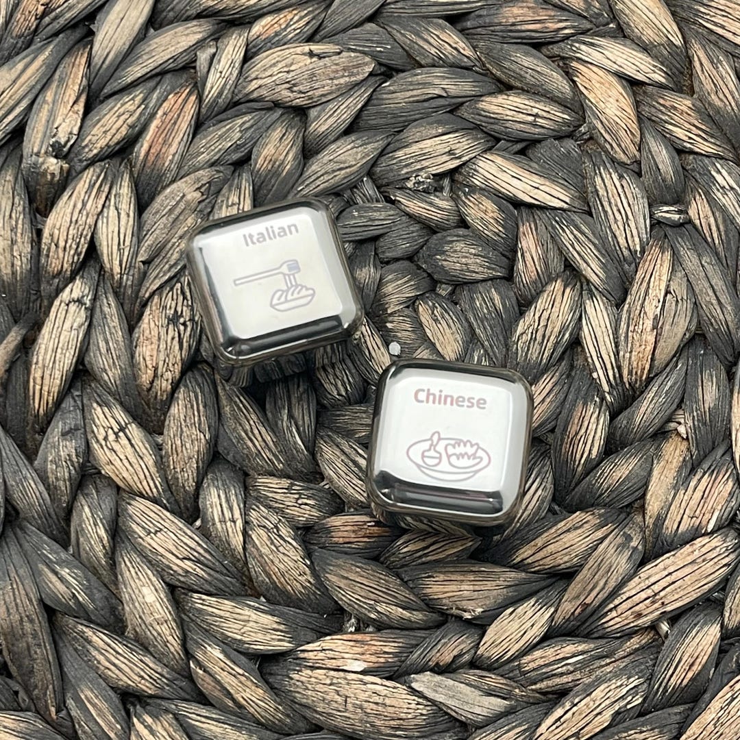 FOOD - Stainless Where/what to Eat Dice, Couples Dinner Idea Dice, Food ...
