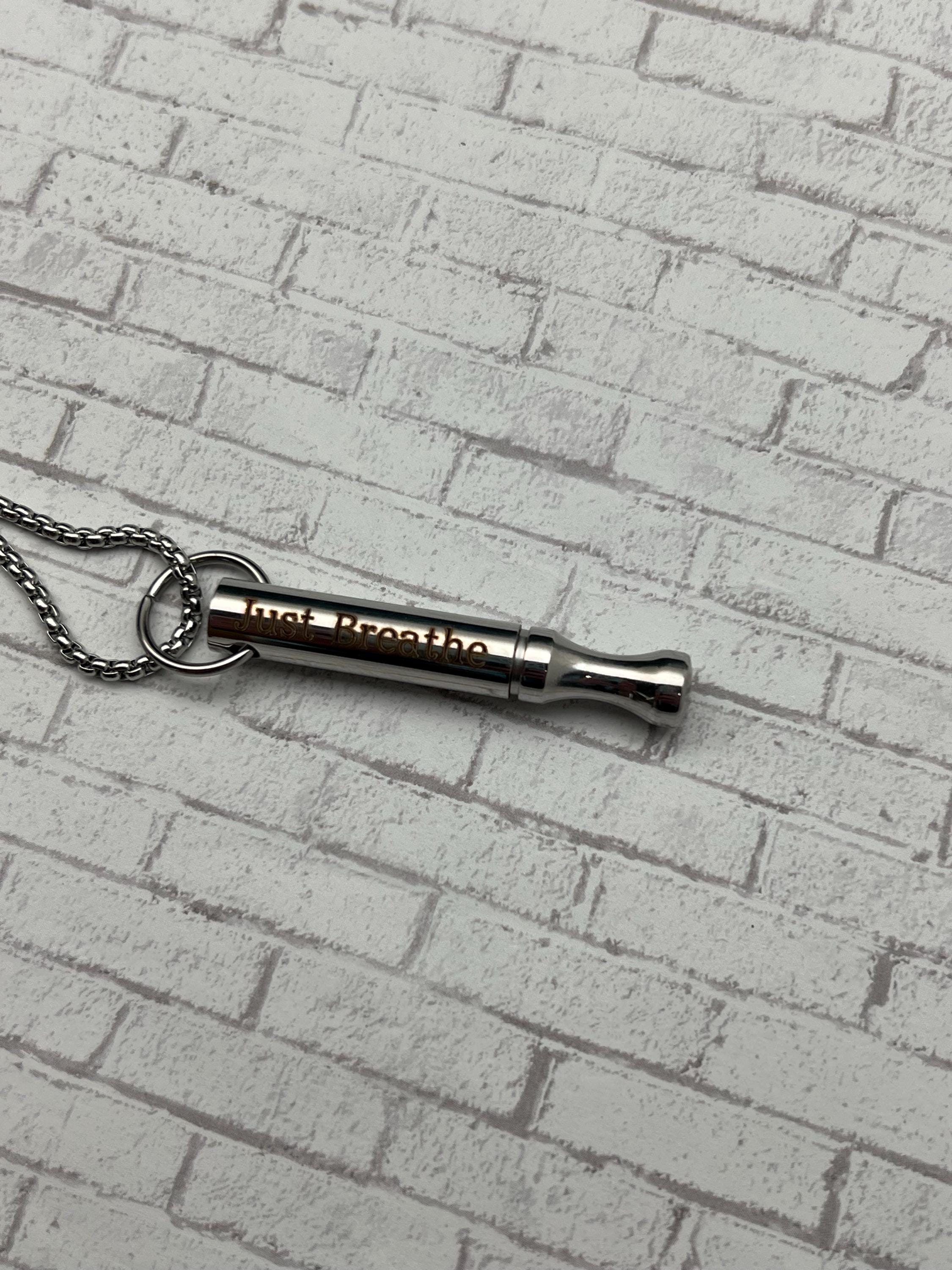 Personalized Breathing Necklace – Custom Engraved Mindfulness Pendant ...