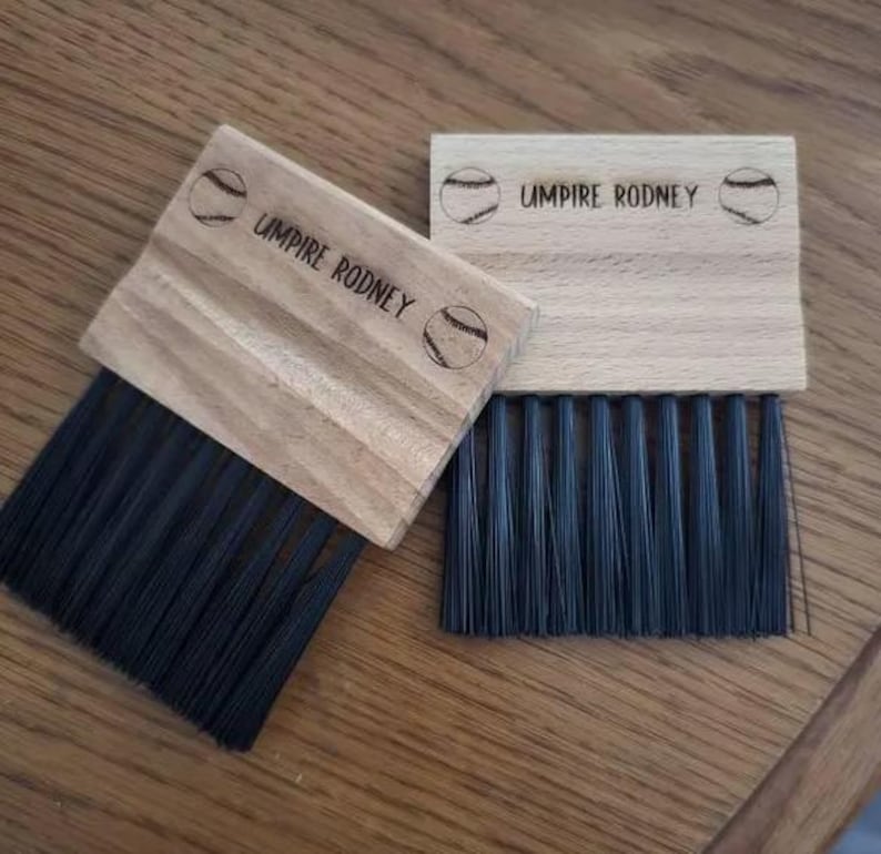 Engraved Base Brush, Personalized Baseball Umpire Brush, Baseball Plate ...