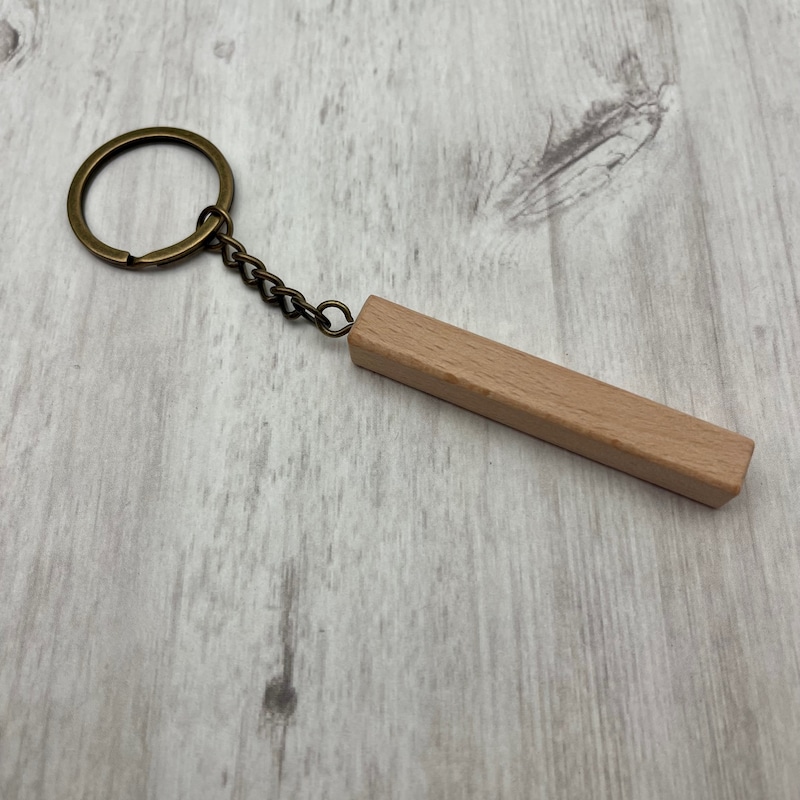 Wood Keychain - Etsy