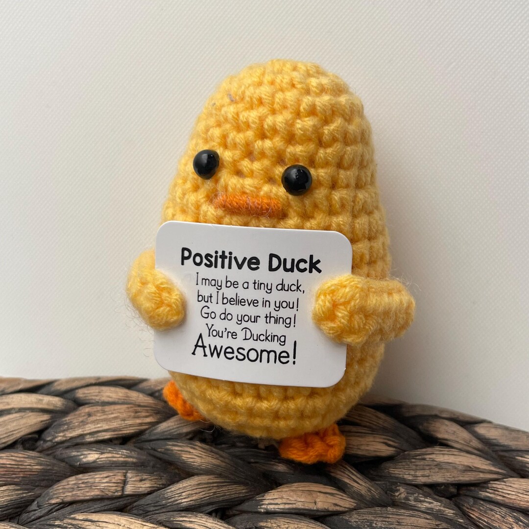 Positive Duck, Mini Duck Plush, Duck Lover Gift - Etsy