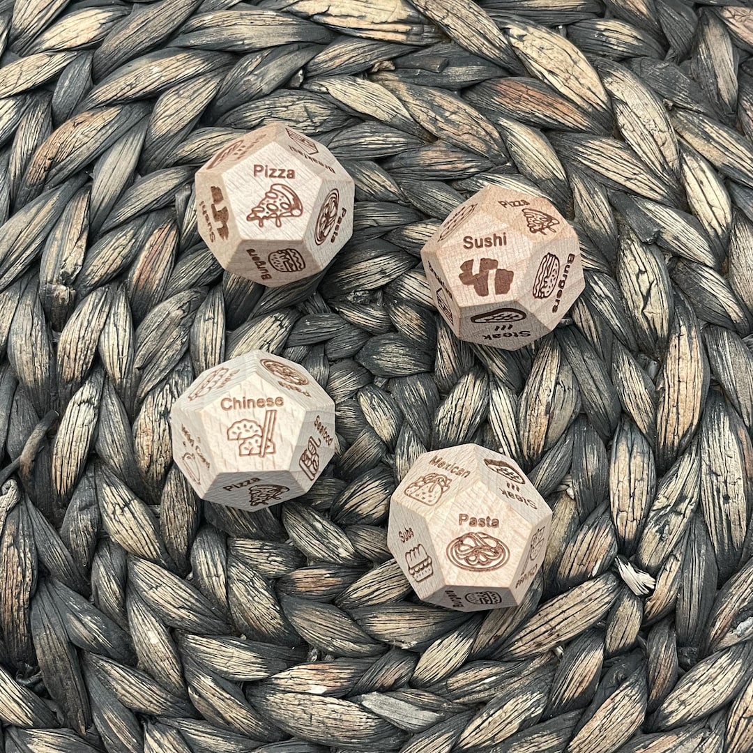 FOOD - Where/what to Eat Dice, Couples Dinner Idea Dice, Food Decision ...