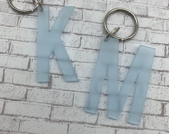 Single Letter Keychain With Tassel - Etsy