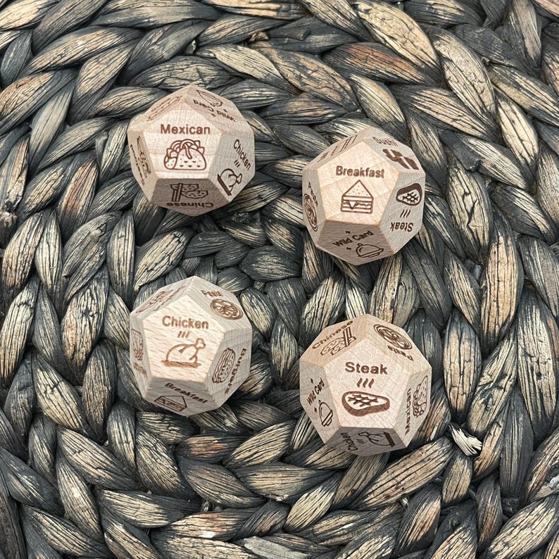 FOOD - Where/what to Eat Dice, Couples Dinner Idea Dice, Food Decision ...