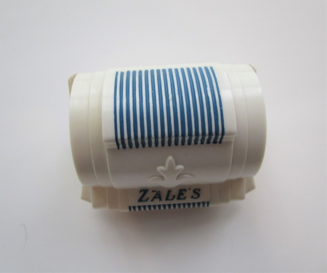 ZALES Ring Box Vintage 1940s Art Deco Blue Beige Celluloid | Etsy