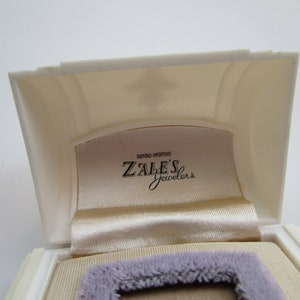 ZALES Ring Box Vintage 1940s Art Deco Blue Beige Celluloid | Etsy