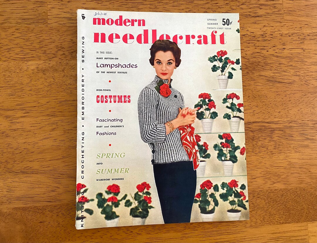 MODERN NEEDLECRAFT Magazine Vintage 1950s Womens Crochet Knit ...