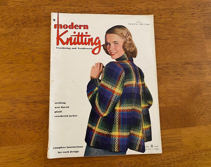 MODERN KNITTING Magazine Vintage 1940s Pattern Book Family Clothing ...