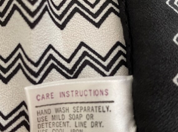 PAOLI Scarf Vintage 1960s Black White Mod Polyester A… - Gem