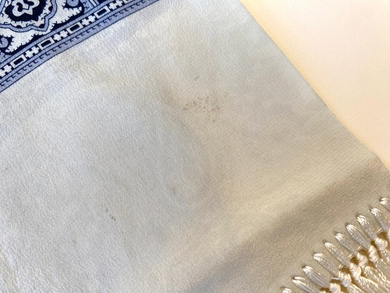 Opera Scarf Vintage 1940s Gentlemans Ascot Navy Blue Paisley - Etsy