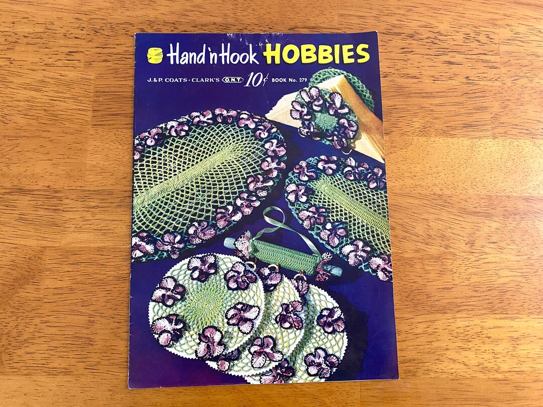 Crochet Lace Pattern Book Vintage 1950s Hand N Hook Hobbies - Etsy