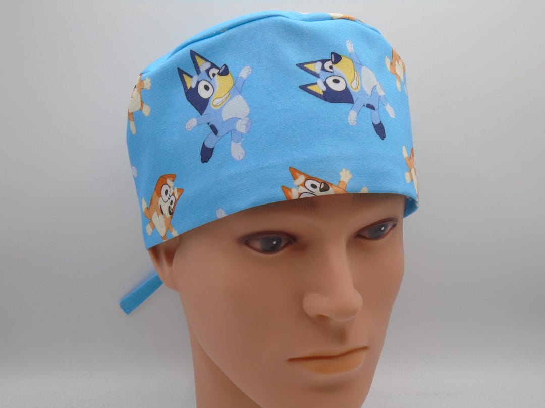 Bluey - Classic Back Tie Surgical Scrub Hat With Sweatband Option ...