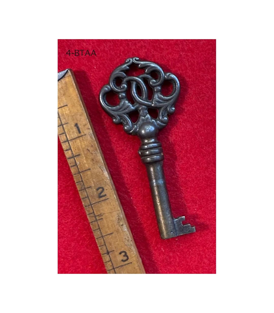 Old Antique Skeleton Key GENUINE Key Fancy Barrel Steel More Rare Odd ...