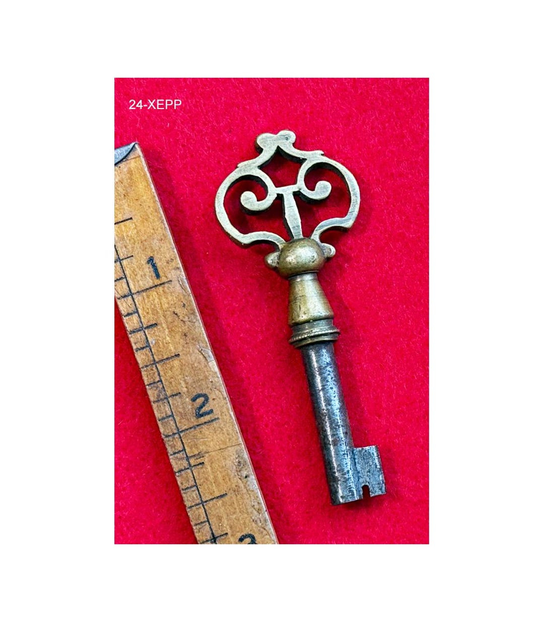Skeleton Key - Antique GENUINE Victorian Key Beautiful Brass Bow From ...