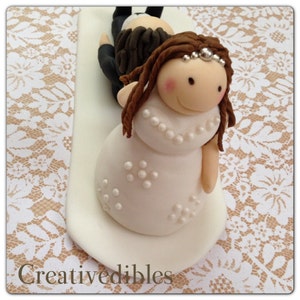 Fondant Bride & Groom Wedding Cake Topper - Etsy