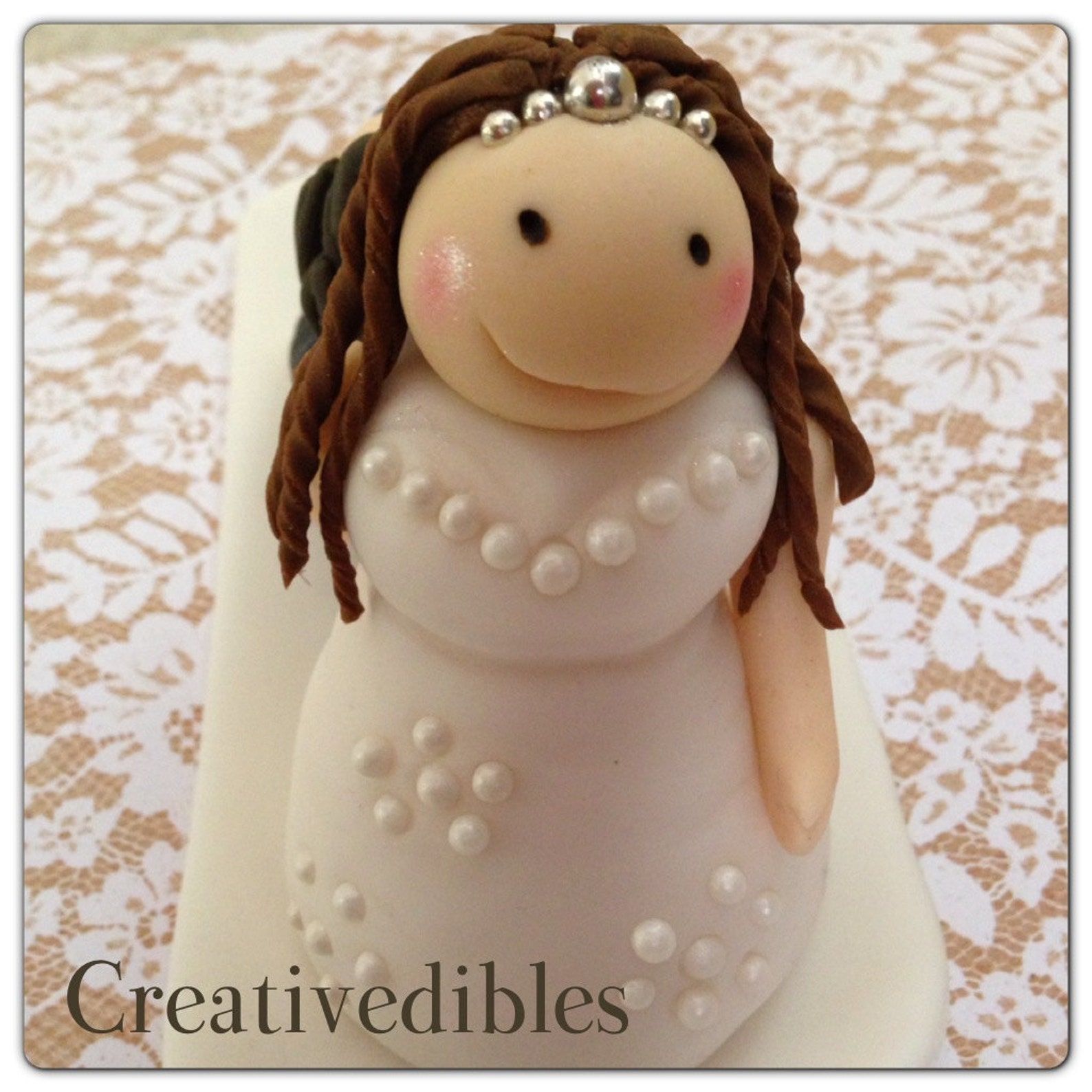 Fondant Bride & Groom Wedding Cake Topper - Etsy